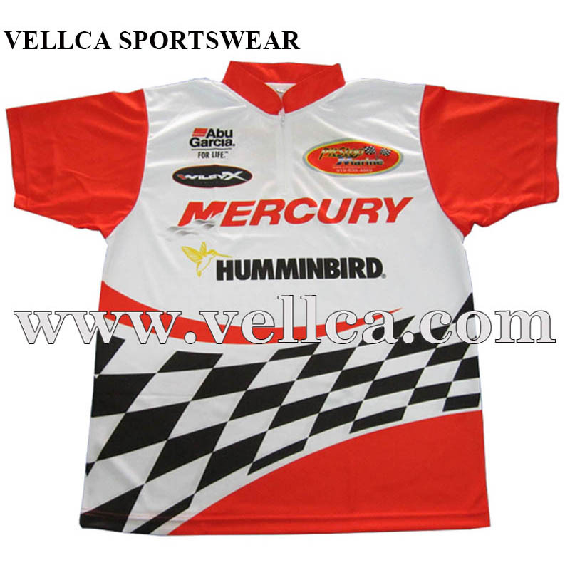 100% Polyester Dry Fit Custom Sublimation Racing Polo Shirts | Vellca ...