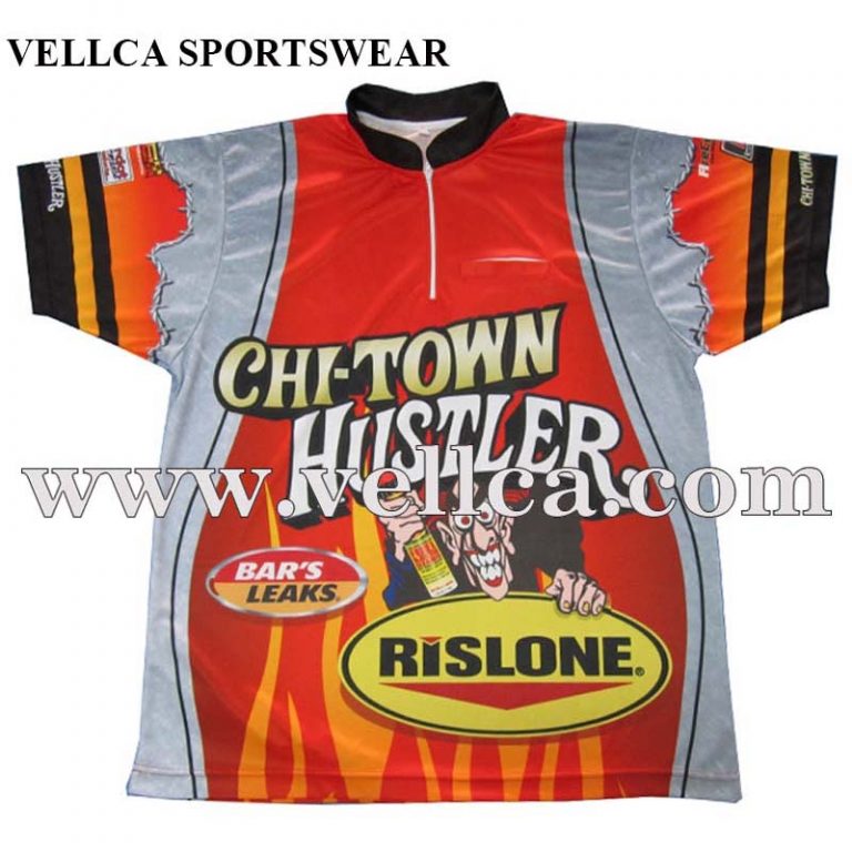 Dye Sublimation Racing Polo Shirts With Full Button Wholesale | Vellca ...