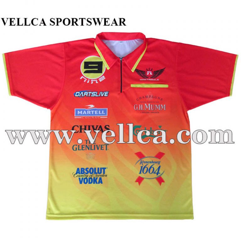 100% Polyester Dry Fit Custom Sublimation Racing Polo Shirts | Vellca ...