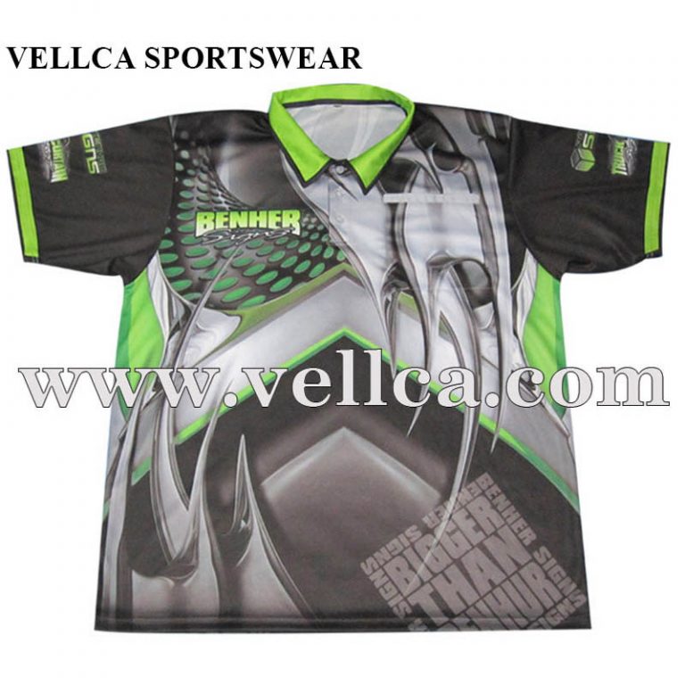 100% Polyester Dry Fit Custom Sublimation Racing Polo Shirts | Vellca ...