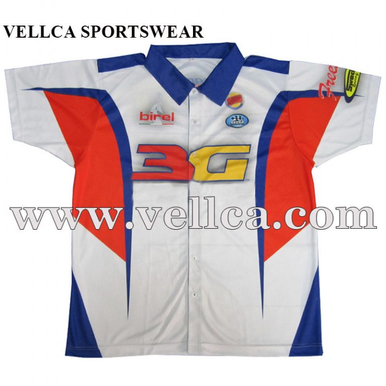 100% Polyester Dry Fit Custom Sublimation Racing Polo Shirts | Vellca ...