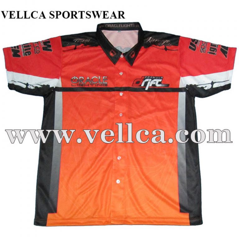 100% Polyester Dry Fit Custom Sublimation Racing Polo Shirts | Vellca ...