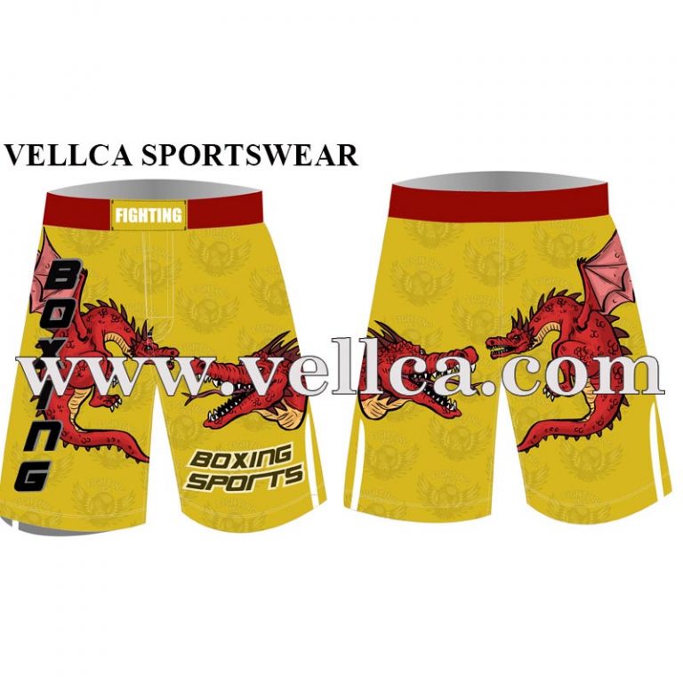 Create Custom Boxing Trunks Fightwear Training Kits | Vellca Sportswear ...